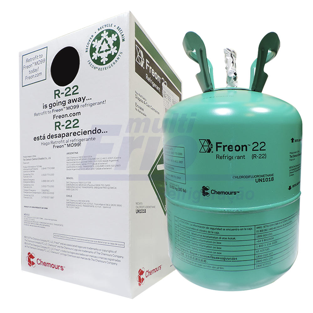 Gás Botija R22 CHEMOURS Dupont 13,62 Kg Refrigerante | Multifrio ...