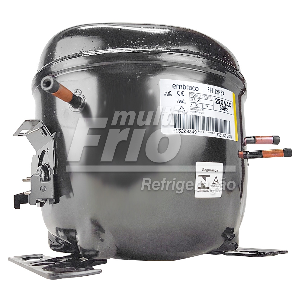 Motor Compressor 1/3+ HP Embraco FFI 12 HBX 220V R134 | Multifrio ...